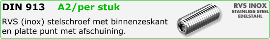 DIN 913 | Stelschroef met vlakke punt
