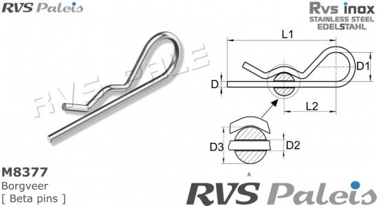 Borgveren | Borgveer | Rvs Borgveer dikte 2mm