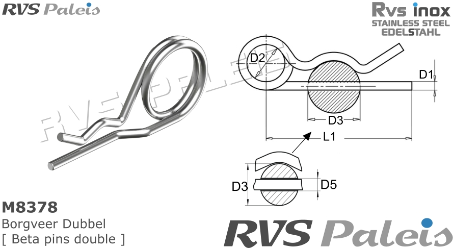 RVS Paleis | RVS Borgveer-Dubbel | Ruim assortiment | Snelle levering??
